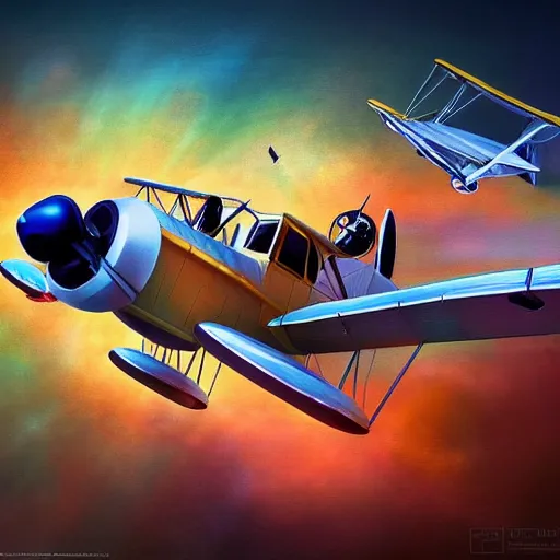 photorealistic dog piloting a biplane. hyperdetailed | Stable Diffusion ...