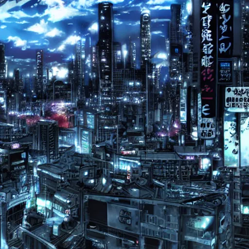 anime landscape of gantz by makoto shinkai | Stable Diffusion