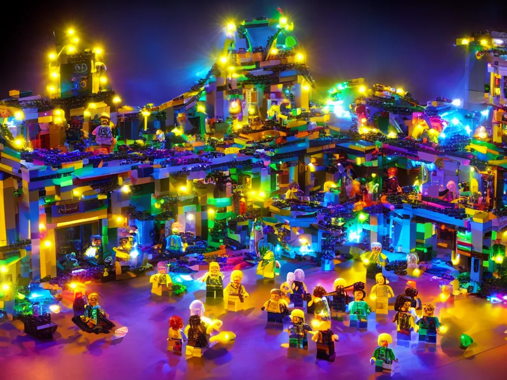 trance festival lego set, dramatic lighting | Stable Diffusion