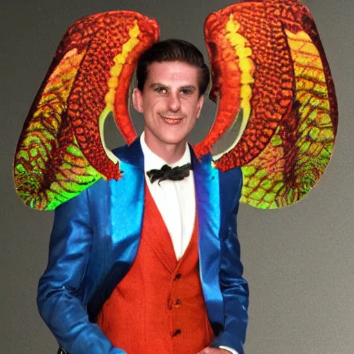 a man with infernal devil wings in an iridescent | Stable Diffusion | OpenArt