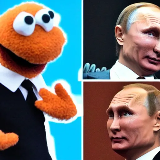 Vladimir Putin as a Muppet | Stable Diffusion