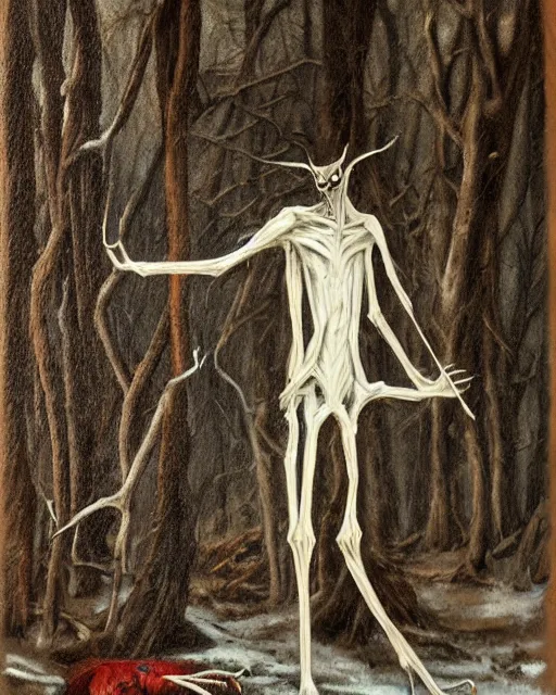 Horrifying detailed painting of a pale, emaciated, and | Stable ...
