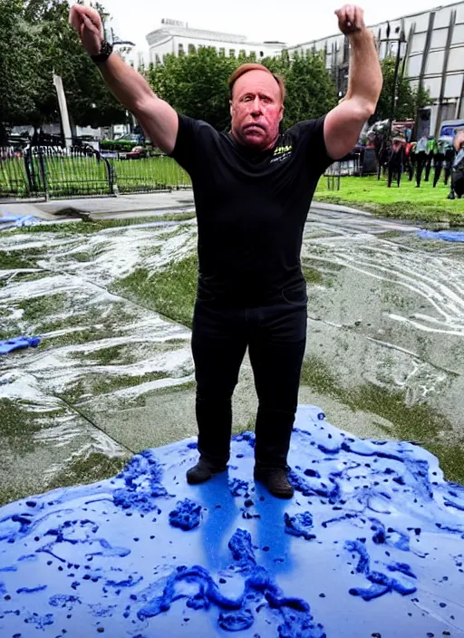 alex jones covered in slime | Stable Diffusion
