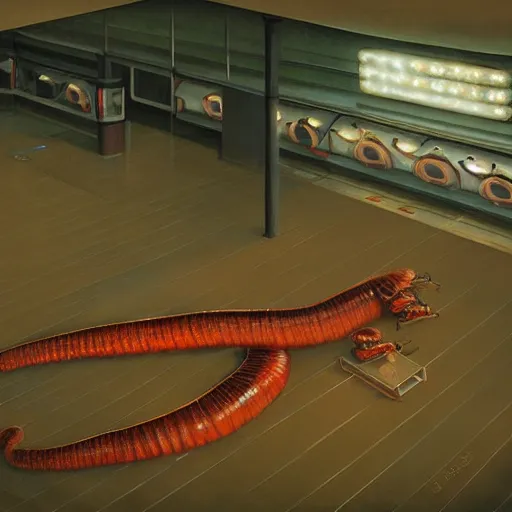 A professional digital painting of a giant centipede | Stable Diffusion ...