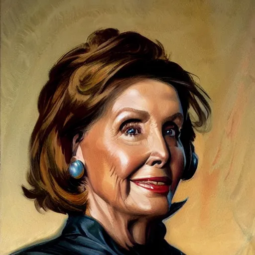 Nancy Pelosi Warret Buffett War Machine artstation, by | Stable Diffusion
