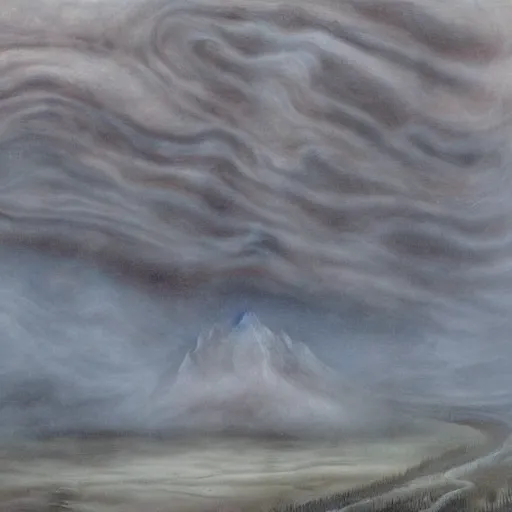 twisted and distorted nightmare landscape in mist | Stable Diffusion ...