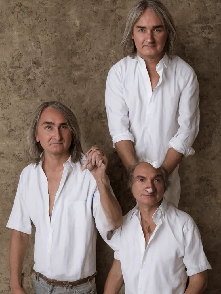portrait photograph of Braco the gazer wearing a white | Stable ...