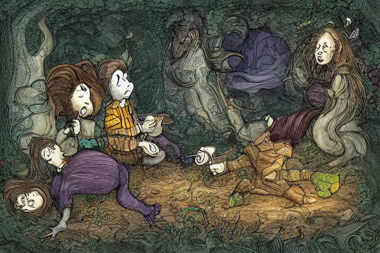 an illustration of lewis carroll's poem : twas | Stable Diffusion | OpenArt