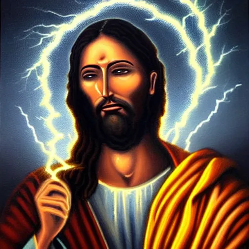 beautiful detailed religious oil painting of cyborg | Stable Diffusion ...