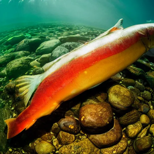 photograph of a live salmon wearing a cowboy hat, | Stable Diffusion ...