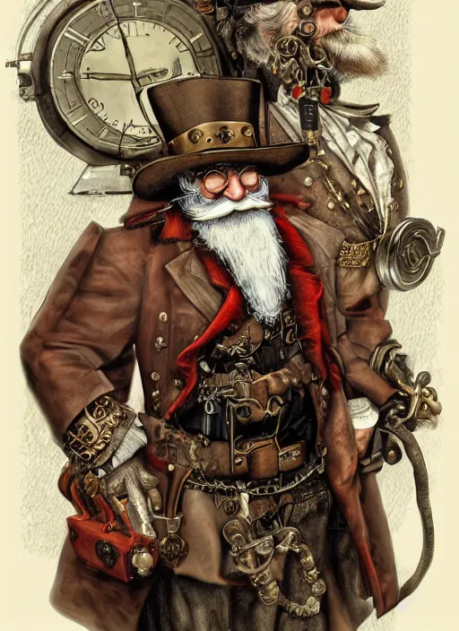 steampunk santa claus and his sleigh, in the styles of | Stable ...