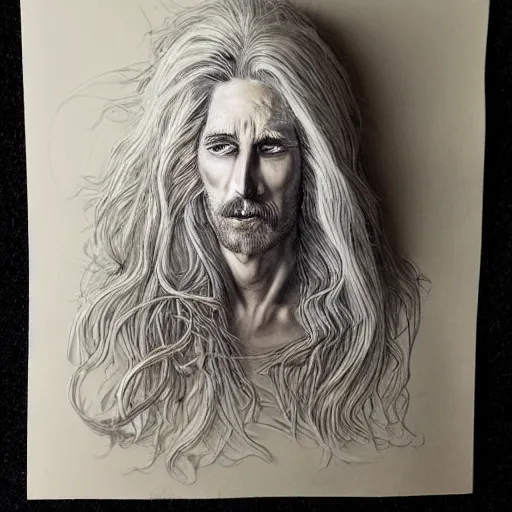 highly detailed person, long white hair made of smoke | Stable Diffusion