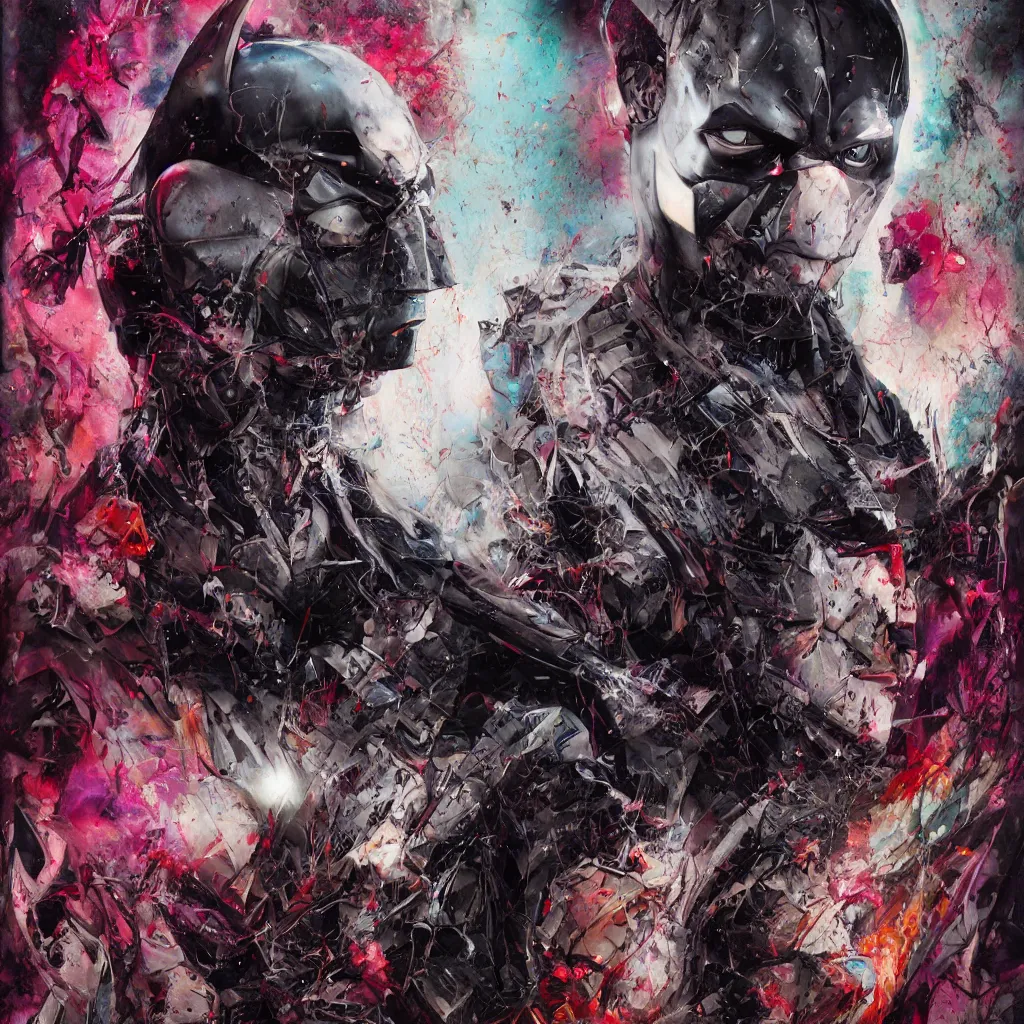 portrait of Batman, cameras, melting ,8k,by tristan | Stable Diffusion