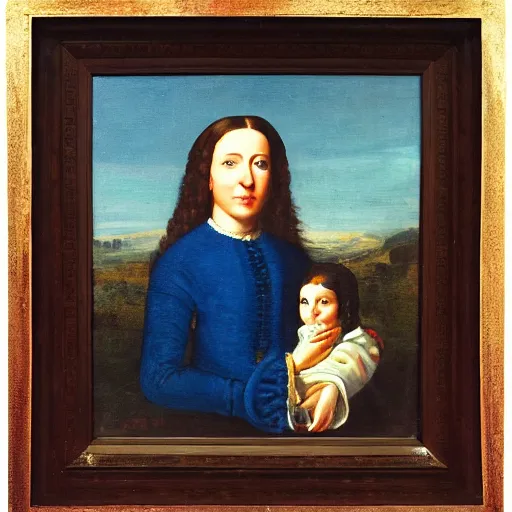 composition of greif in motherhood oil paintings in | Stable Diffusion ...