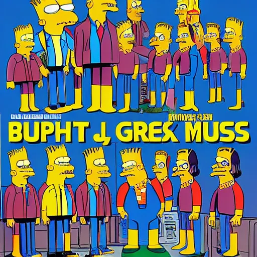 elon musk, by matt groening, simpsons artist, cartoon, | Stable ...