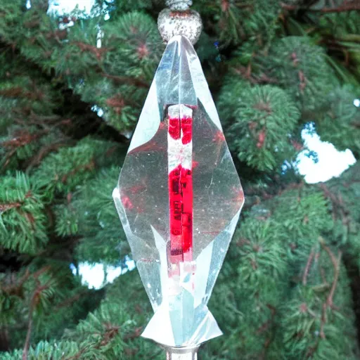 a crystal sword stuck in a red tree | Stable Diffusion | OpenArt