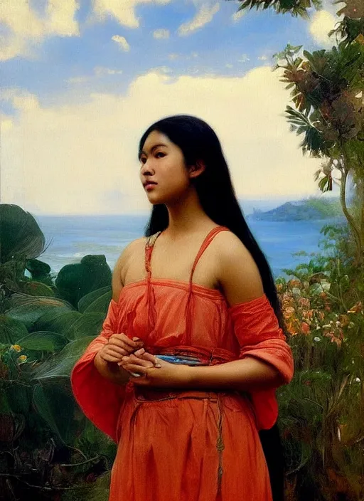 a beautiful painting of a filipina by felix | Stable Diffusion