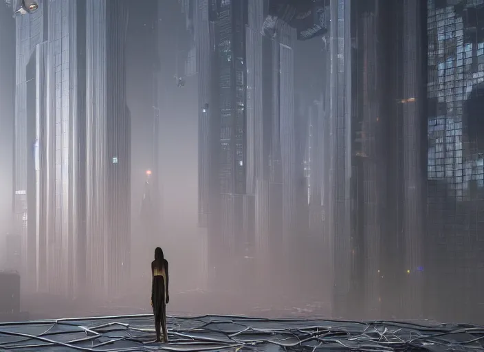 rgb, woman, skyscrapers, on an alien planet, movie | Stable Diffusion ...