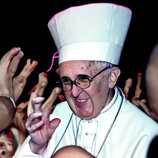 the pope of dope dancing at a rave party | Stable Diffusion