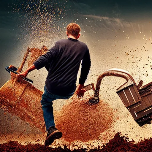 uhd photorealistic man diving into a wood chipper. | Stable Diffusion ...