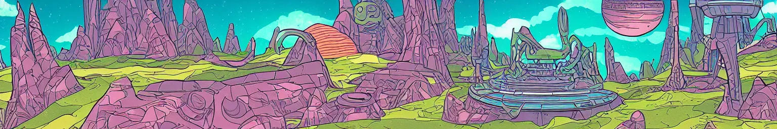 an ultra detailed retro sci-fi cartoon alien fantasy | Stable Diffusion