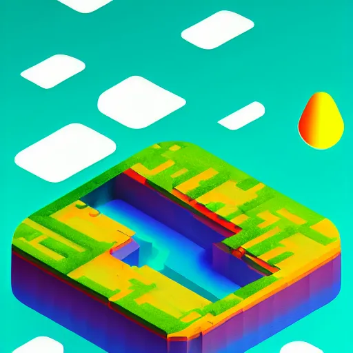 isometric flat art graphic for blog intros that is | Stable Diffusion ...