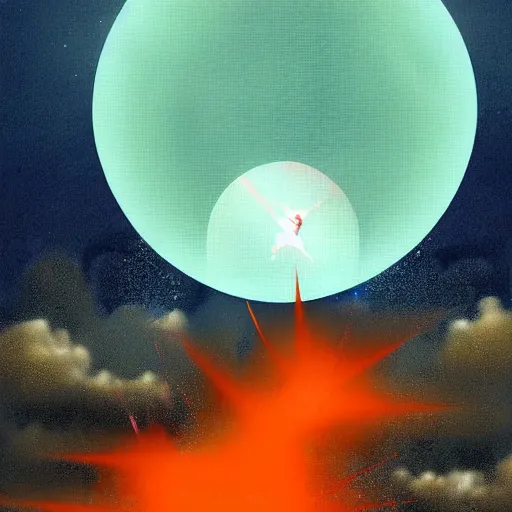 people running away from a tiny nuclear explosion, at | Stable ...