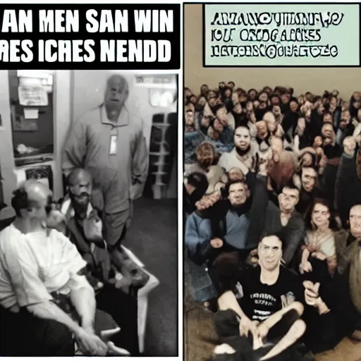 sane man in a psych ward surrounded by crazy people | Stable Diffusion ...