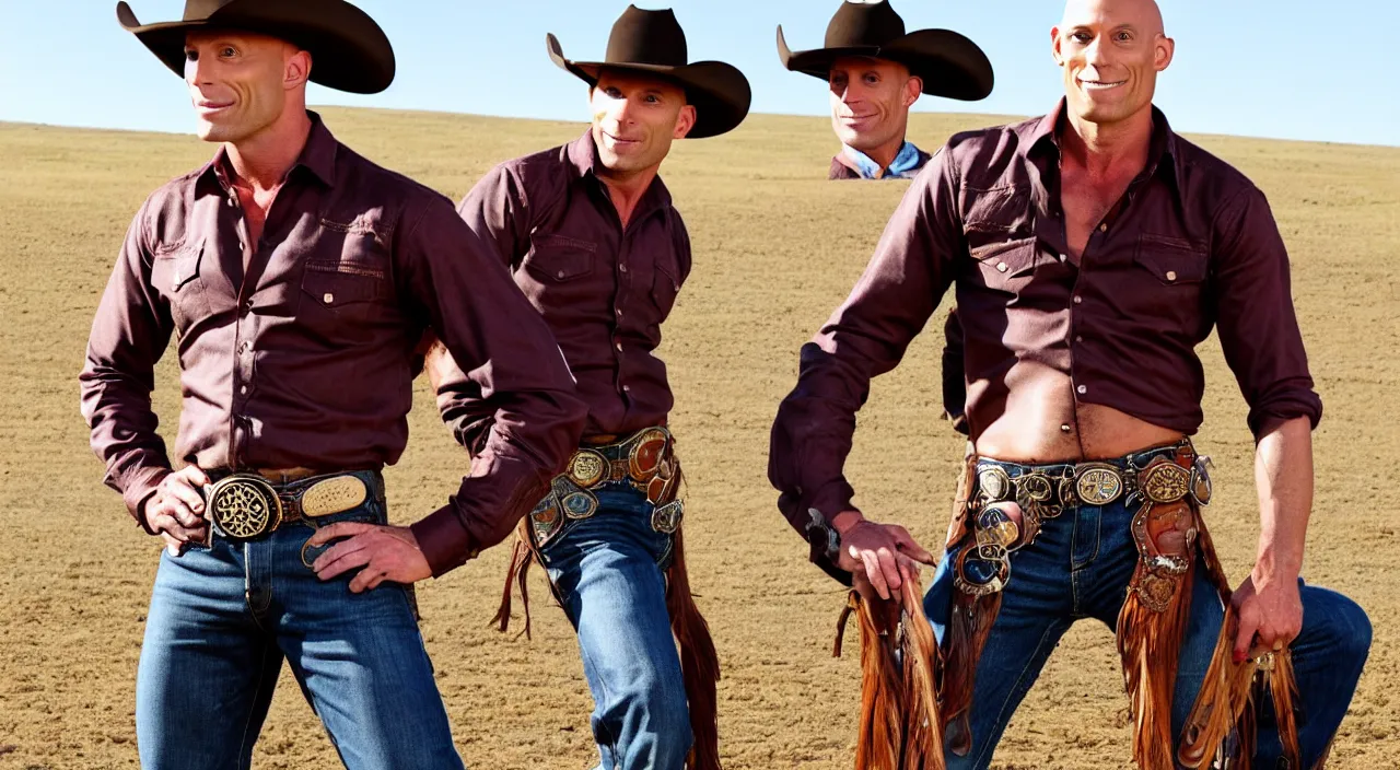 Johnny Sins as a cowboy at a ranch | Stable Diffusion