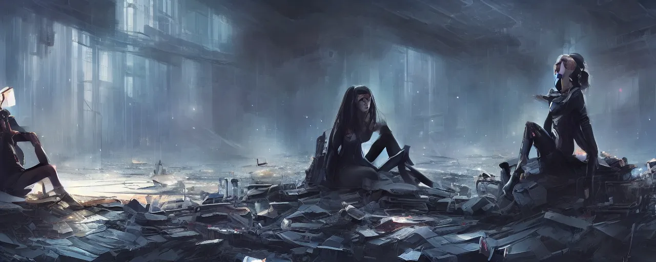 Dystopian future princess, sit upon a thrown of | Stable Diffusion ...