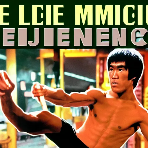 Bruce Lee cannabis mukbang iron chef 1996 DVD rip | Stable Diffusion ...
