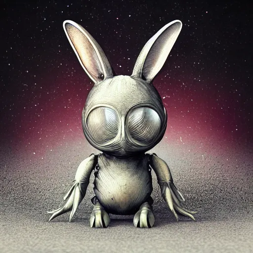 alien rabbit in the space by HR giger, octane render, | Stable Diffusion