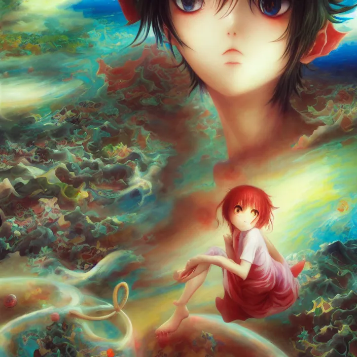 Close up Mamimi Samejima Iwakura Lain, LSD Dream | Stable Diffusion ...