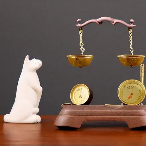 set of balance scales with weights, libra, weighing | Stable Diffusion ...