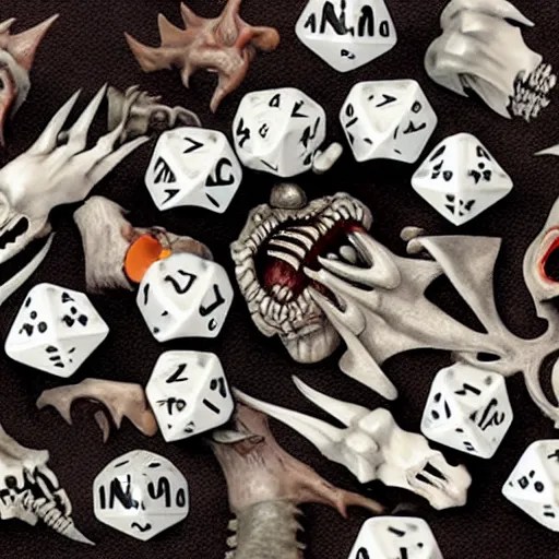 d20 made of teeth, fangs, tooth, mouth, dungeons and | Stable Diffusion ...