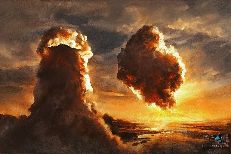 highly detailed masterpiece painting of a nuclear | Stable Diffusion ...