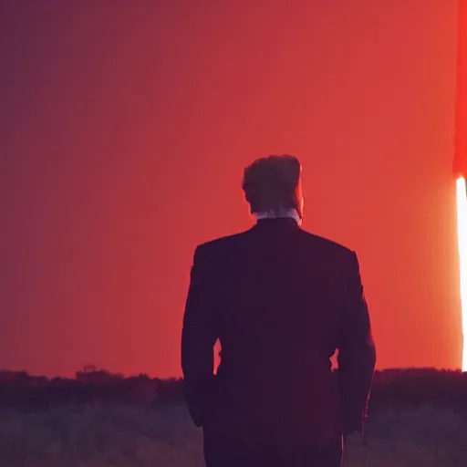 cinematic shot of donald trump standing in front of a | Stable ...