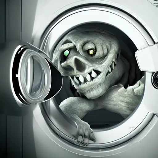 scary monster inside of washing machine, hyper | Stable Diffusion | OpenArt