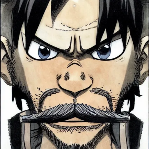 luffy with [ mustache ] by kim jung gi | Stable Diffusion | OpenArt
