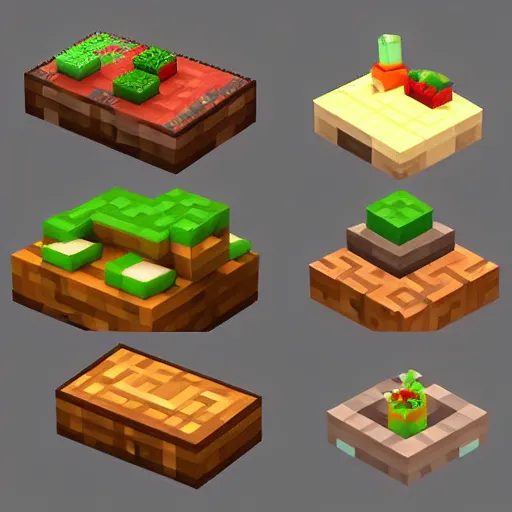 Continuation of my resource pack 3D foods! #Minecraft | Stable Diffusion