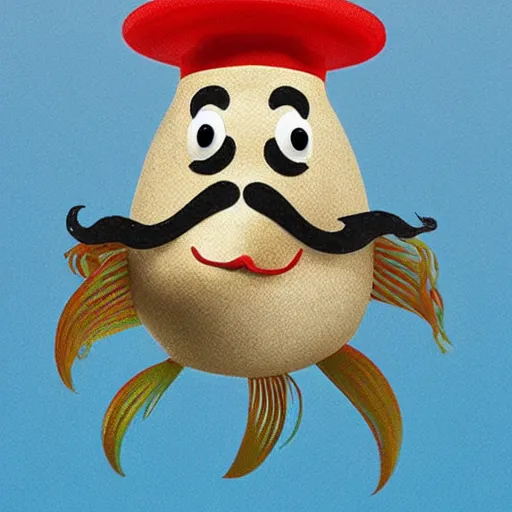 fish with a bushy mustache, wearing a sombrero | Stable Diffusion | OpenArt
