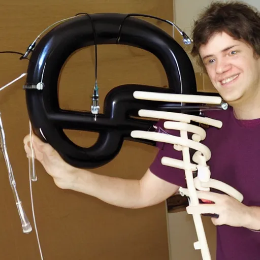 musical instrument made from a urinary catheter | Stable Diffusion