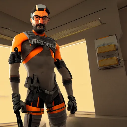gordon freeman in stockings, 4K, realistic, high | Stable Diffusion ...