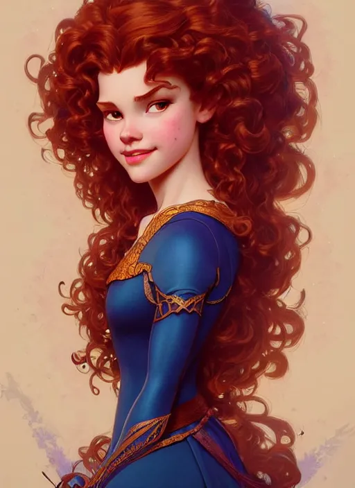 portrait of disney merida, intricate, elegant, highly | Stable ...