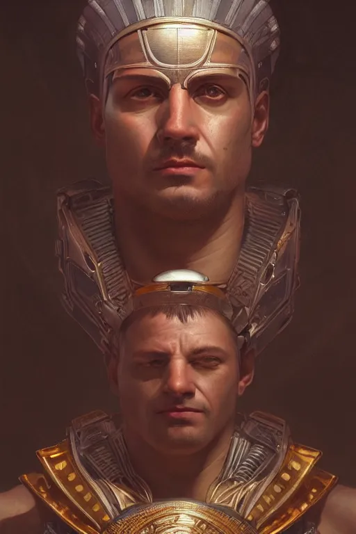 roman emperor in cyberpunk style, realistic portrait, | Stable ...