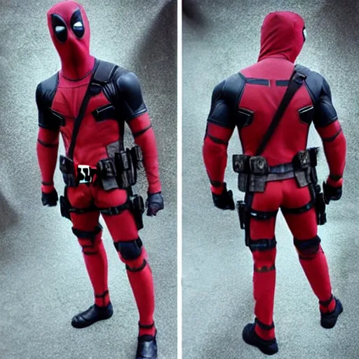 Deadpool suit made out of cloth 4K quality super | Stable Diffusion