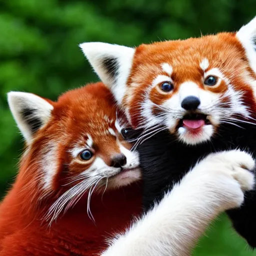 a cat play with red panda, photo | Stable Diffusion | OpenArt