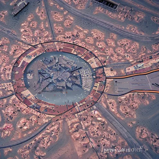 flying, flower - shaped city street on mars, norilsk | Stable Diffusion ...