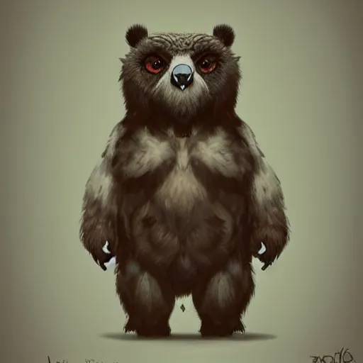 cute hybrid animal with the head and beak of an owl | Stable Diffusion ...