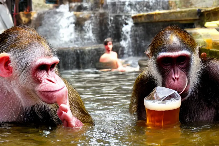 monke bathing in beer | Stable Diffusion | OpenArt